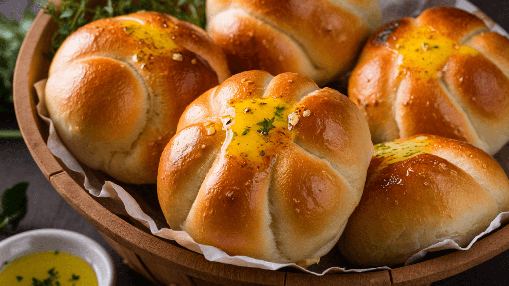 Garlic Japanese Milk Bread Rolls